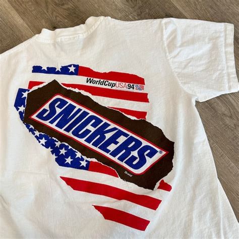1994 Vintage World Cup Usa Soccer Snickers Tee Shirt Gem
