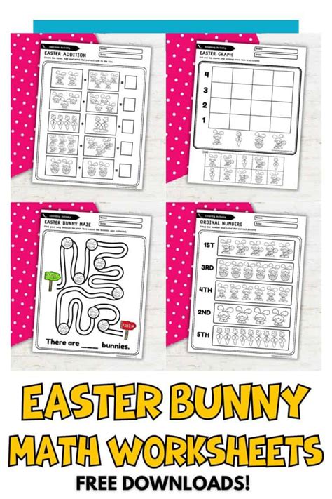 Fun And Free Easter Math Worksheets For Preschool And Kindergarten
