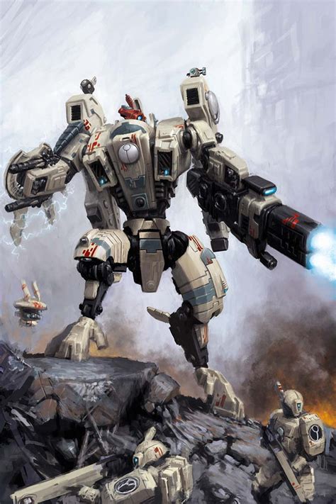 Tau Riptide Battlesuit Art Print Warhammer 40k Collectible