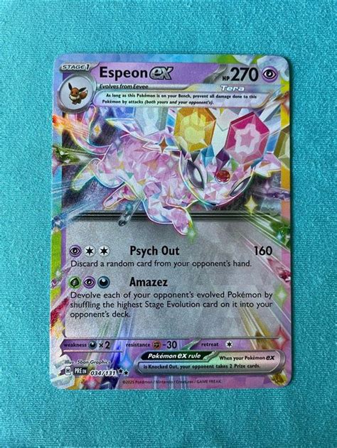 Espeon Ex 034131 Pokemon Prismatic Evolutions Neu Gemäss