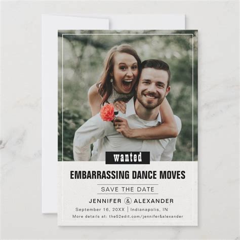 Modern Funny Embarrassing Dance Moves Quote Photo Save The Date Zazzle Quotes About Moving