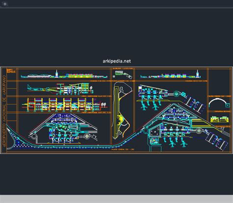 Airport Plans Sectional View Dwg Arkipedia EN