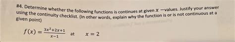 Solved Determine Whether The Following Functions Is Chegg