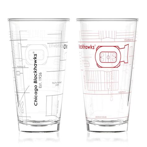 Nhl Arena Map Pint Glasses Set Of 2 Glass Uncommon Goods