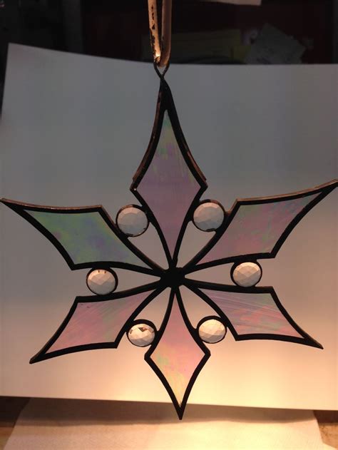 Stained Glass Snowflake Hanging Decoration