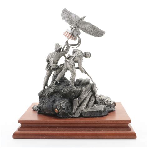 Francis J Barnum For Chilmark Old Abe Pewter Sculpture 1994 Ebth