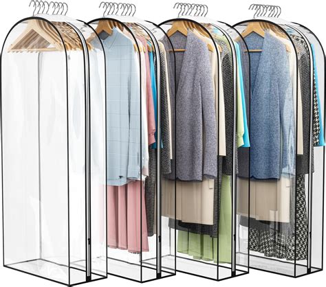 Liuoud Clear Garment Bag For Hanging Clothes 50 Longth 4