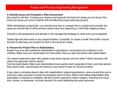 Project And Process Engineering Management Industrial Engineering