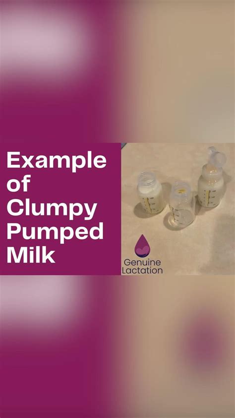 Example Of Clumpy Pumped Milk