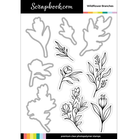 Decorative Die And Photopolymer Stamp Set Wildflower