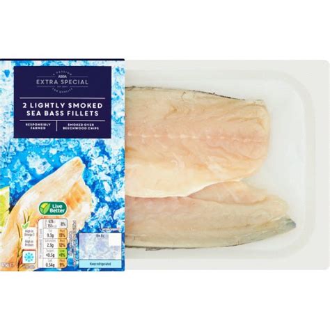 Asda Extra Special 2 Lightly Smoked Sea Bass Fillets 175g Compare