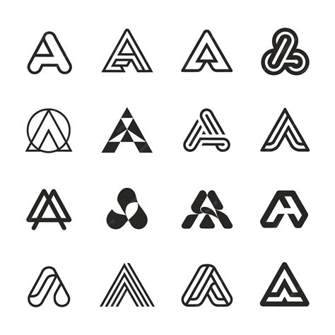Collection Of Modern Minimalist Initial Letter A Logo Minimal Shape