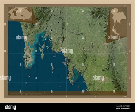 Krabi Province Of Thailand Low Resolution Satellite Map Locations Of