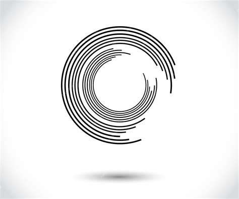 Premium Vector Abstract Lines In Circle Form Design Element Geometric Shape Striped Border