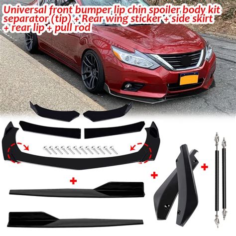Front Bumper Splitter Spoiler Body Kit Side Skirt Rear Liprod For