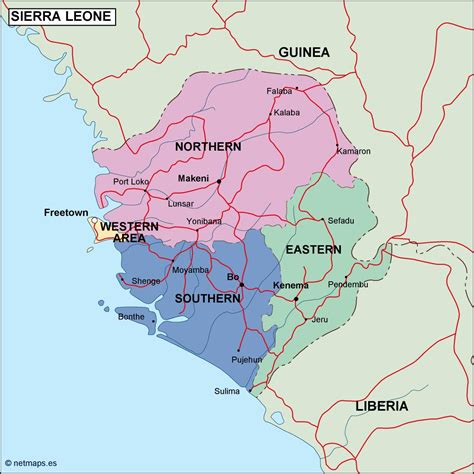 Sierra Leone Map Geography Of Sierra Leone Map Of Sierra Leone