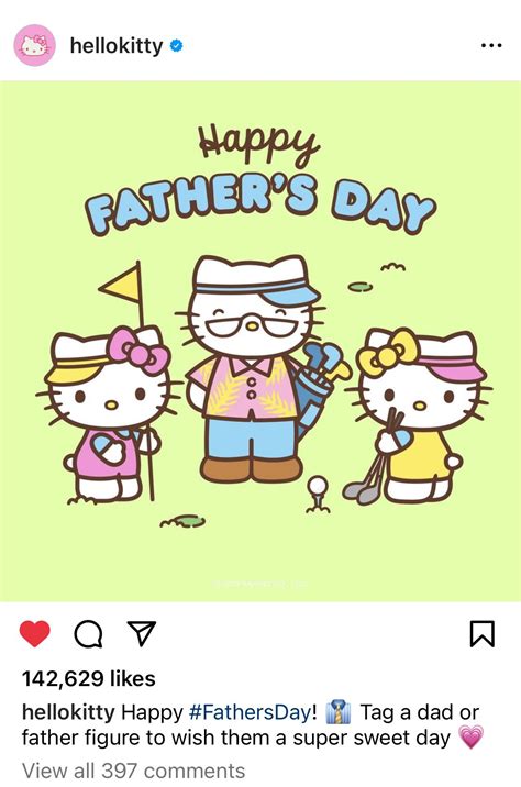 Pin By Sayra Hatch On Sanrio Happy Father Happy Fathers Day