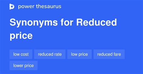 Reduced Price Synonyms 190 Similar Words And Phrases
