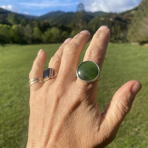 Matomato Luscious Green Pounamu Ring Taonga By Timoti