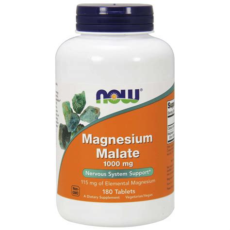 Magnesium Malate 1000mg 180 Tabs Mothers Cupboard Nutrition