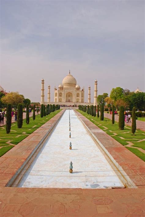 Taj Mahal With Charbagh Garden In Agra Uttar Pradesh India Editorial