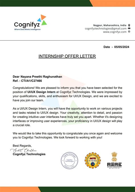 Nayana Preethi Raghunathan On Linkedin Cognifyz Cognifyztech Cognifyztechnologies