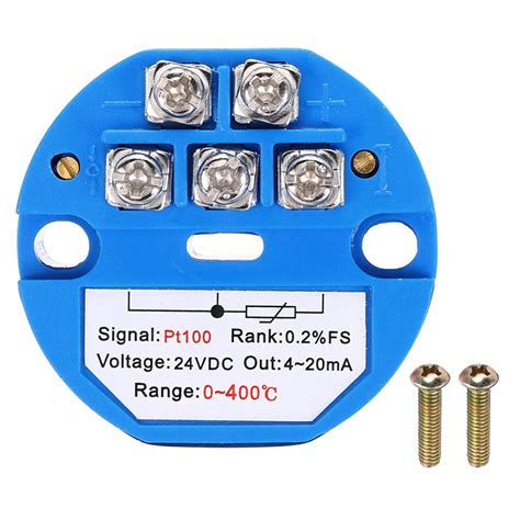 0 400c Rtd Pt100 Temperature Sensor Transmitter Module 4 20ma Dc24v
