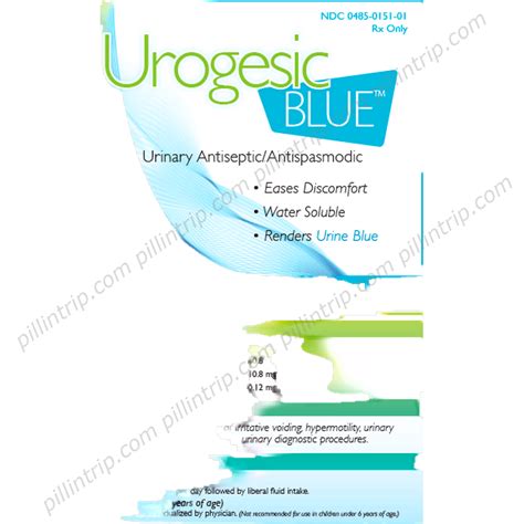Urogesic Usos Efectos Secundarios Interacciones Dosis Pillintrip