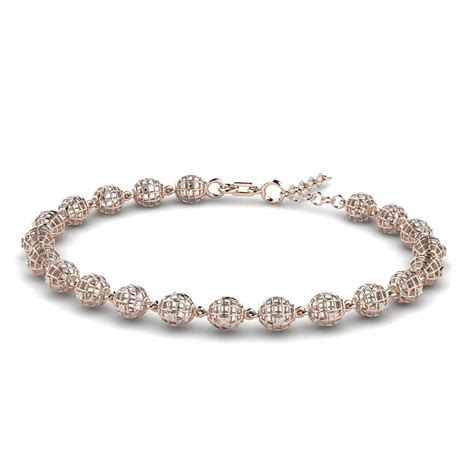 Womens Bracelet Marcell In 0 168 Carat Round Cut 14ct Rose Gold Diamond Free Shipping Glamira Sg