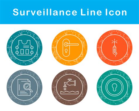 Surveillance Vector Icon Set 20728243 Vector Art At Vecteezy