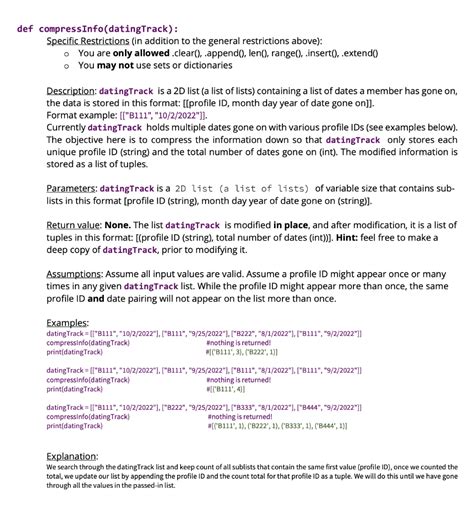 Solved Functions The Signature Of Each Function Is Provided Chegg