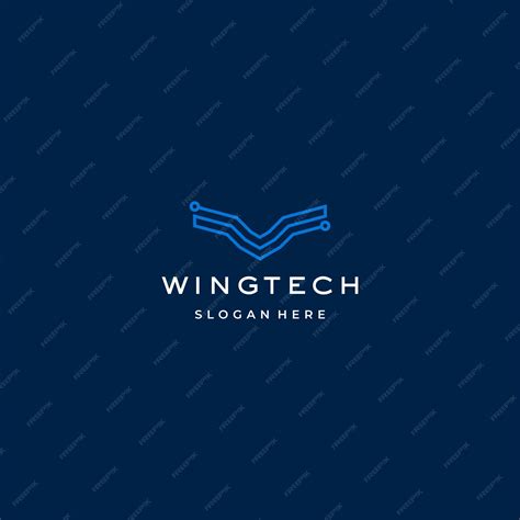 Premium Vector Wing Tech Logo Icon Design Template