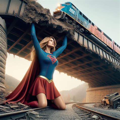 Supergirl Saves A Train By Colhogan On Deviantart