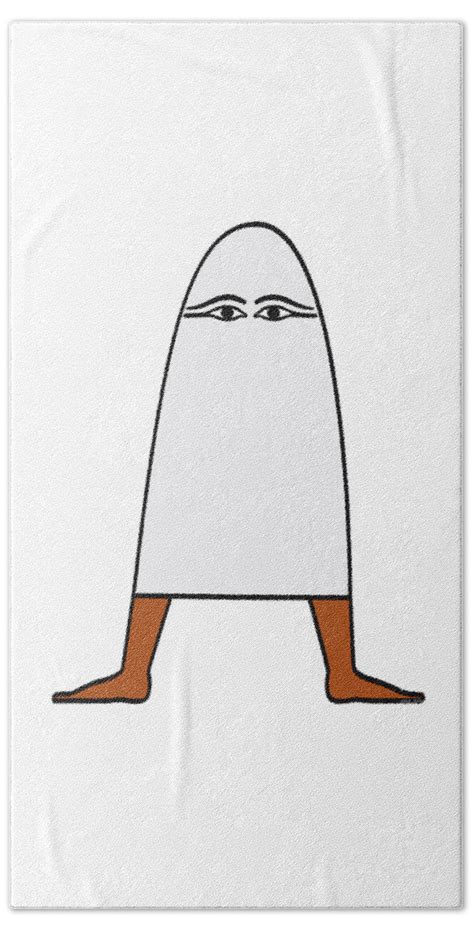 Medjed Ghost Like Minor Deity In Ancient Egypt Religion Beach Towel By