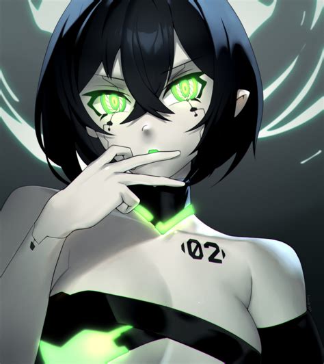 Glowy Robot Girl By Lineslines On Newgrounds