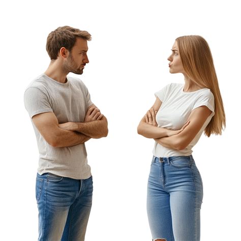 A Man And Woman Standing Next To Each Other 67222106 Png
