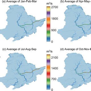 Spatial Distribution Of Simulated River Discharge Based On Results From