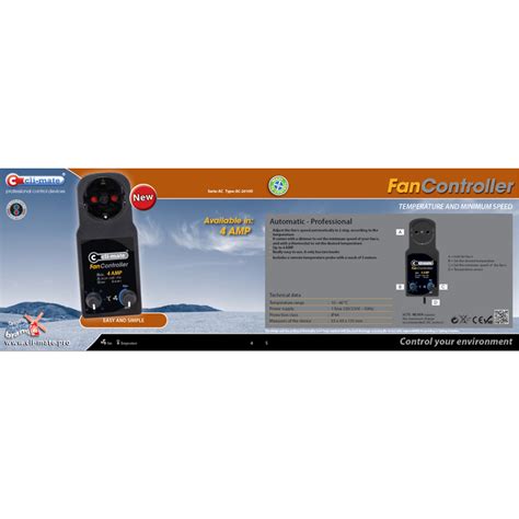 Climate Fan Controller 4amp ~ Temperature Controlled Controller