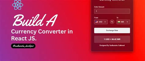 Build A Currency Converter In React Js Best Beginner React Js Project
