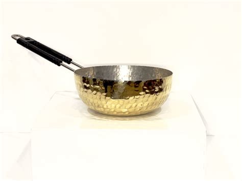 Hand Made Brass Fry Pan Shallow Copper Brazier