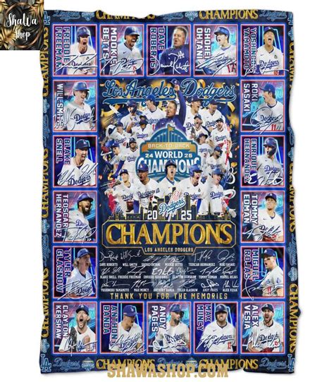 Los Angeles Dodgers Back To World Series Champions 2025 Fleece Blanket