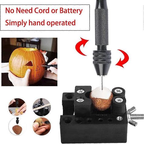 26 Pieces Mini Hand Drill Manual Drill Twist Drill Bits Mini Hand