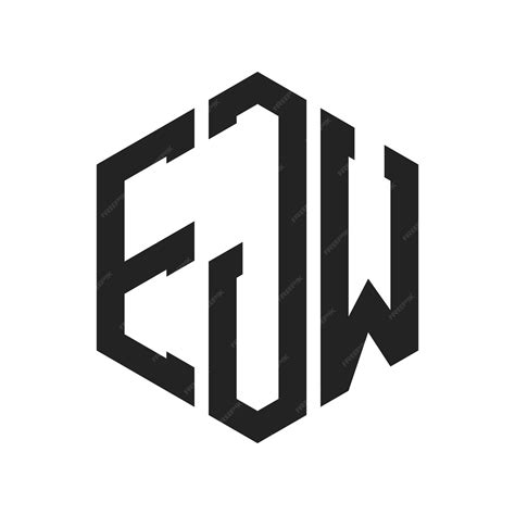 Premium Vector Ejw Logo Design Initial Letter Ejw Monogram Logo Using Hexagon Shape