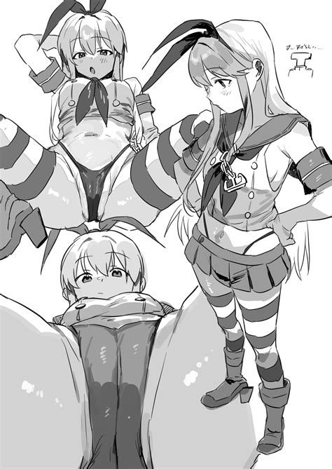Shimakaze And T Head Admiral Kantai Collection Drawn By Shishamo