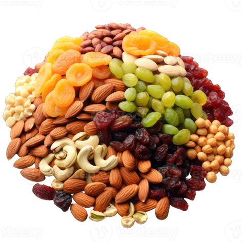Ai Generated Assorted Nuts In The Form Of A Circle Peanuts Almonds