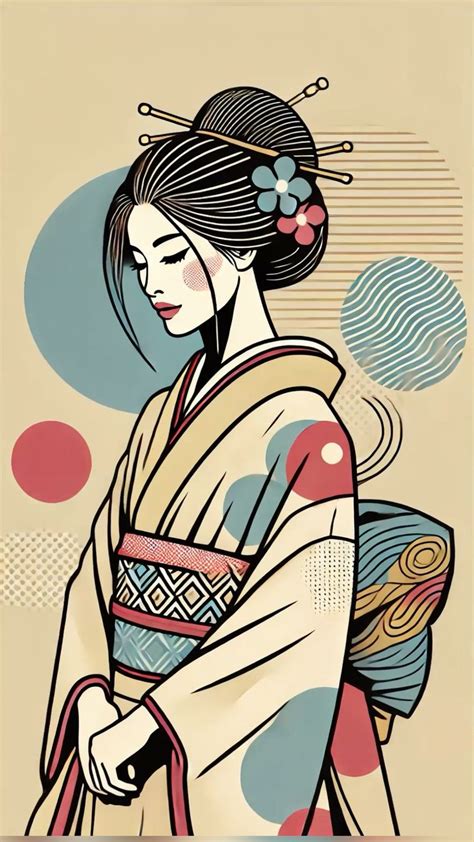 Subtle Elegance The Art Of Minimalist Kimono Beauty ポップアート 不思議な絵 絵