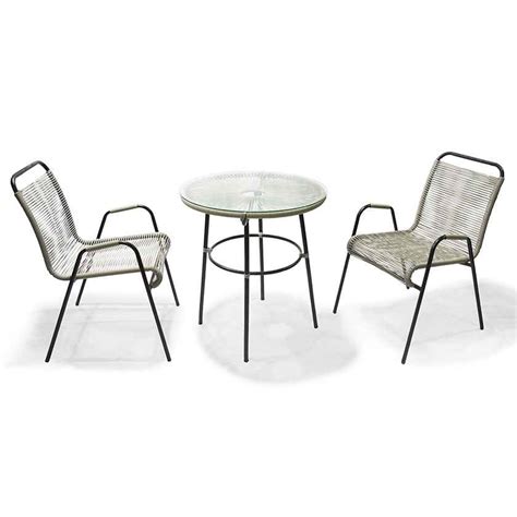 Steel Pe Wicker Table With Glass Top Yfactory