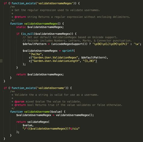 Username Validation — Vanilla Forums