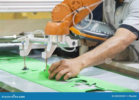 The Material Handling Process By Robotic Arm Stock Image Image Of Automated Industry 303225301