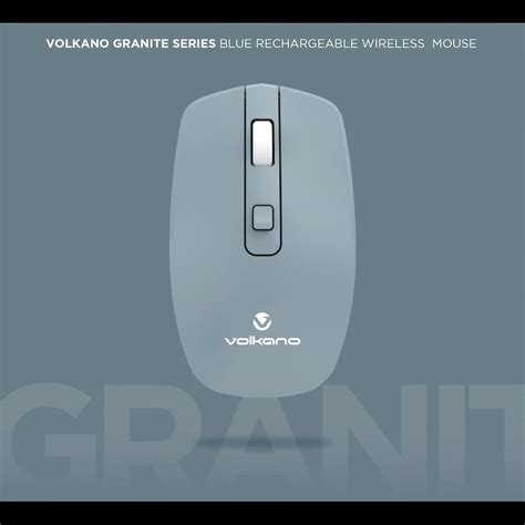Volkano Granite Series Rechargeable Wireless Mouse Blue Volkano